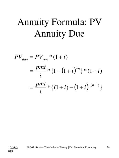 Pv Annuity Formula At Tansalemblog Blog