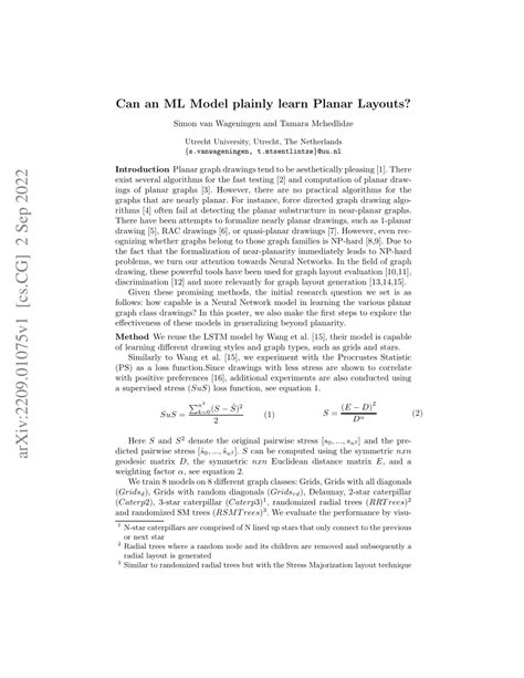 Pdf Can An Ml Model Plainly Learn Planar Layouts