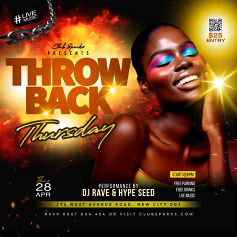 Throwback Thursday Night Club Flyer Template Postermywall