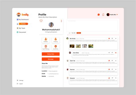 user profile dashboard design behance