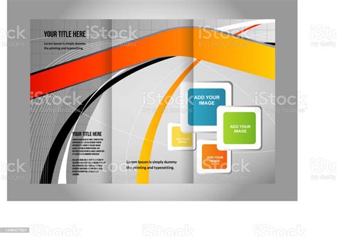 벡터 빈 세 겹 브로셔 인쇄 템플릿 디자인 삼중 밝은 소책자 또는 전단지 0명에 대한 스톡 벡터 아트 및 기타 이미지 0명 3단 브로슈어 개념 Istock