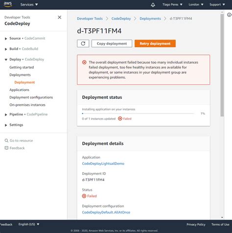 Amazon Web Services Setup CodePipeline Deploy Step Has A Status Of Failed Stack Overflow