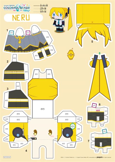 Neru Papercraft Paperdoll Em Arte Em Papel Em D Fa A Voc