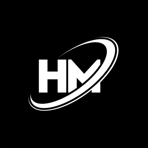 Diseño Del Logotipo De La Letra Hm Hm Letra Inicial Hm Círculo