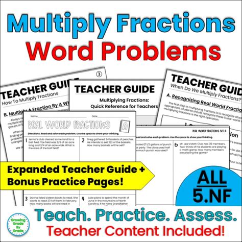 Multiply Fractions Word Problems Set 2 Teach Practice And Assess