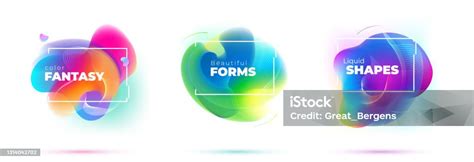 배경 디자인을 위한 추상 액체 요소 집합입니다 라인 패턴이 있는 최신 배너 포스터 플라이어 또는 프레젠테이션 템플릿을 위한 유체 동적 그래픽 요소 컬러 플로우 프레임