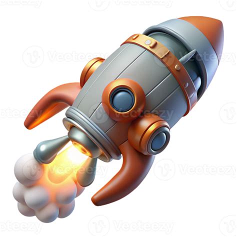 Wonderful Contemporary Detailed Spaceship Thruster With Exhaust Fumes