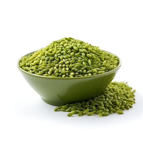 Premium Ai Image Isolated Of Freekeh Grain Kernel Color Green Form Wheat A Smoky Nutty Gr On