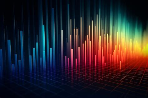 Premium Ai Image Analytic Color Bar Chart Pattern