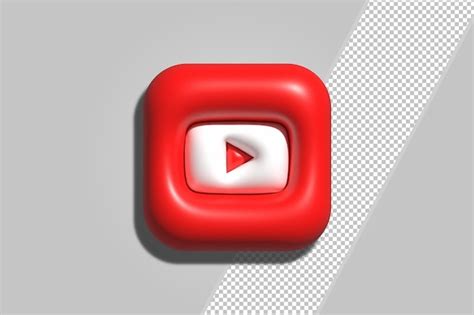 Premium Psd 3d Rendering Of Youtube Icon Premium Psd