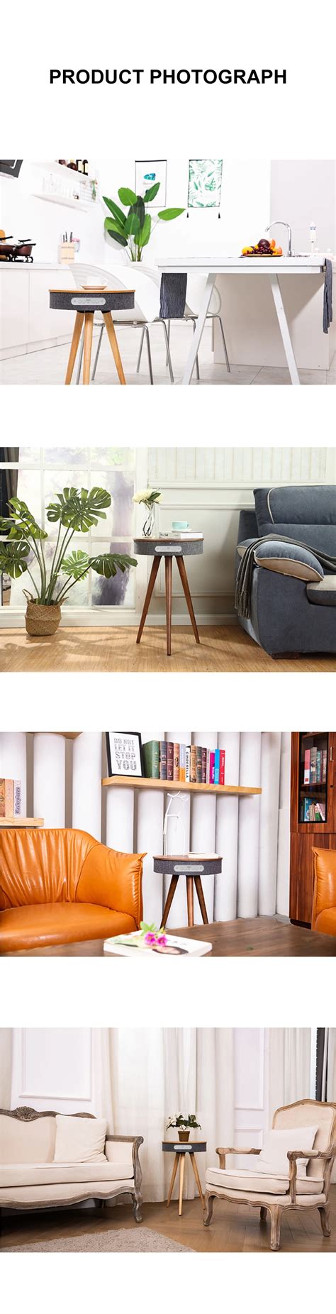 Mdf Wood Table Bluetooth Speaker Wireless Hot Selling Coffee Desk Wireless Bluetooth Speaker