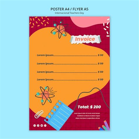 Free Psd Flat Design Teachers Day Template