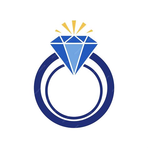 Diamond Ring Logo On White Background Premium Ai Generated Vector