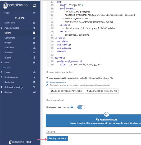 Instalasi Odoo Erp Pada Portainer Docker Pt Proweb Indonesia