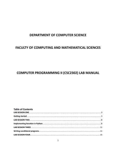 Python Lab Manual Computer Programming Department Of Computer
