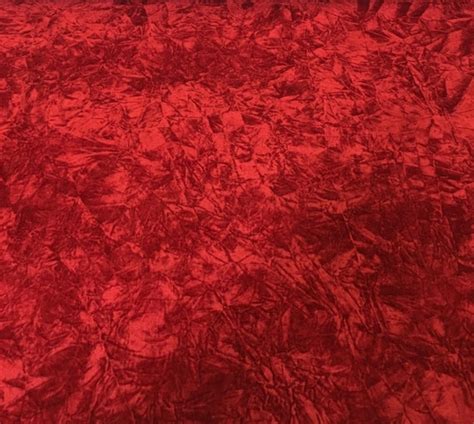 Red Crushed Velvet Fabric