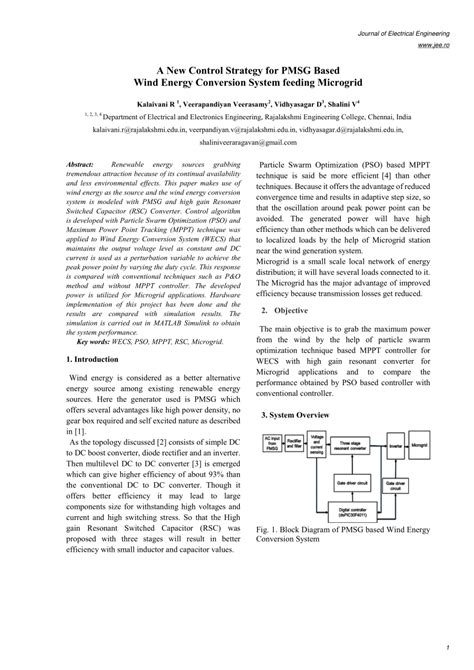 Pdf A New Control Strategy For Pmsg Based Wind Energy Conversion System Feeding Microgrid