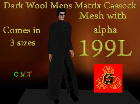 Second Life Marketplace Gennirva Mens Matrix Or Preists Wool Cassock