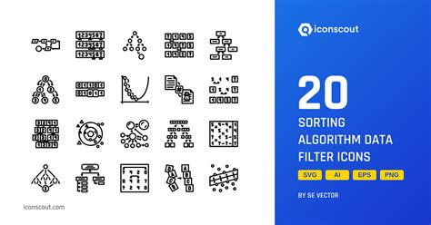 Sorting Algorithm Data Filter Icon Pack 20 Free Download User Interface Icons Iconscout