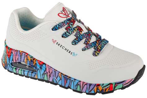 Skechers Uno Ravaged Love 177918 Wmlt Damskie Buty Sneakers Biały