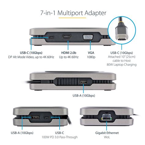 usb c multiport adapter with usb c dp alt mode video