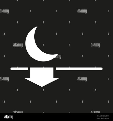 Moon And Arrow Night Navigation Black Background Vector Icon Stock Vector Image And Art Alamy