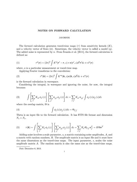 Fillable Online Notes On Forward Calculation Fax Email Print Pdffiller