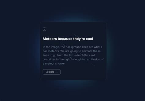 How To Create A Meteor Effect With React And Tailwindcss