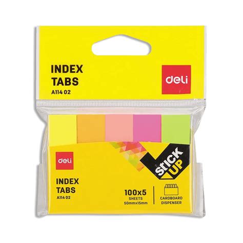 Deli 50x15mm Multi Color Index Tabs Freeshop