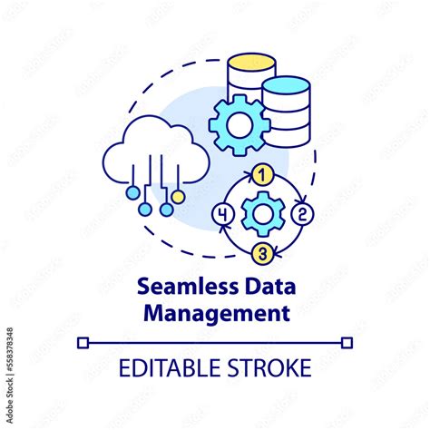 Seamless Data Management Concept Icon Ai In Information Governance Cloud Computing Abstract