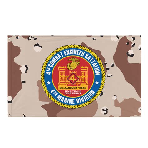 4th Ceb Usmc Chocolate Chip Camo Flag