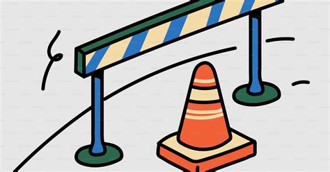 Vektor Jalan Ditutup Dengan Seruan Kehati Hatian Gambar Ilustrasi Di Unsplash