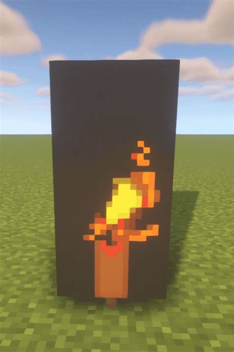 Torch Banner Design For Minecraft