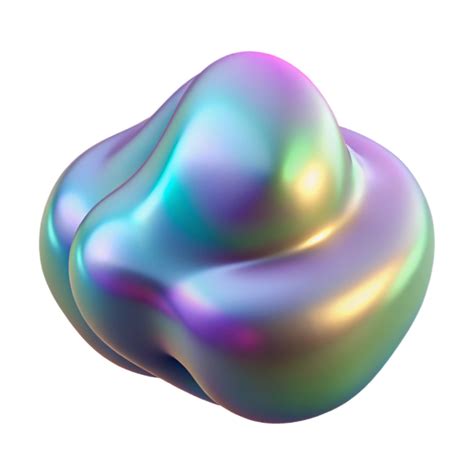 Playful Sumptuous Photorealistic Ultra Detailed Isolated Cutout Of A Single Iridescent Morphing