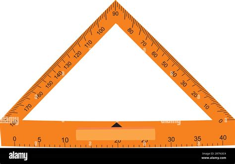 Triangular Ruler Geometrical Figures Measurement Of Length Stock