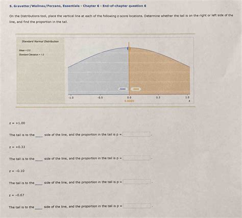 Solved 5 Gravetter Wallnau Forzano Essentials Chapter 6 End Of Chapter Question 6 On The