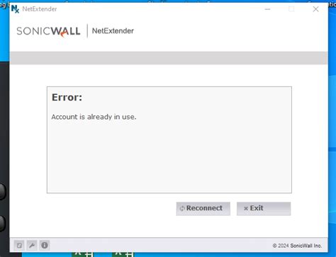 Netextender Client Error Account Already In Use