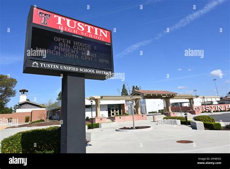 Tustin California 26 Mar 2023 Electronic Marquee At The Entrance To