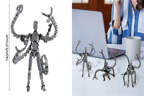 Articulated Action Figure 3d Printed Action Figure Flexible Robot Action Figure With Long