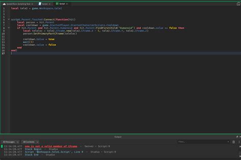New Is Not A Valid Member Of Cframe Please Help Rrobloxgamedev