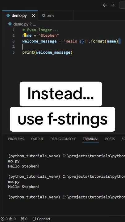 Use F Strings To Read And Format Strings Easily In Python Youtube