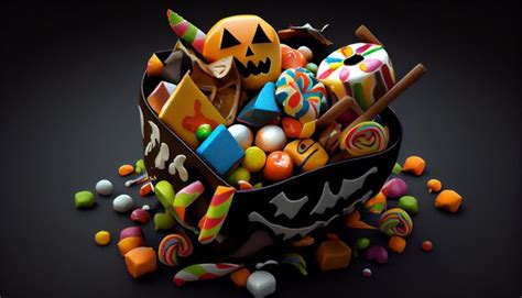 Premium Ai Image Helloween Colourful Candy