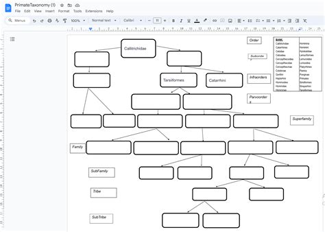 Solved Instructions For The Taxonomy Chart Assignment 1