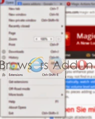 How To Disable Remove Addons In Opera Browsersaddon