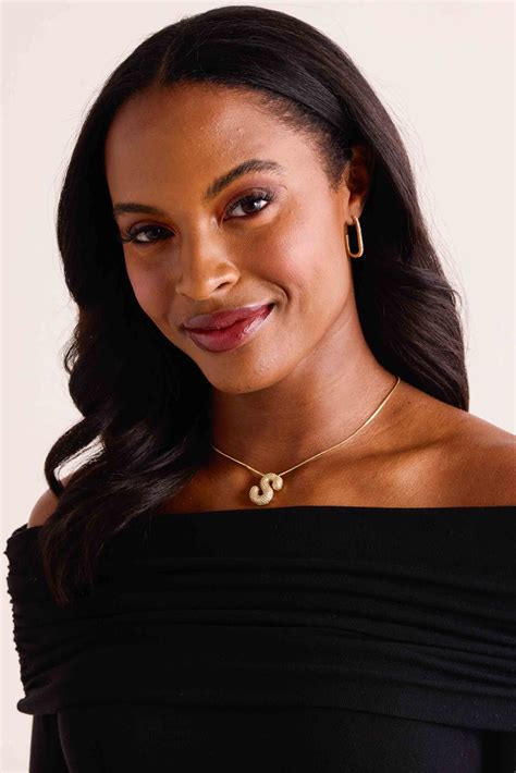 Bubble Initial Rhinestone Necklace Avara