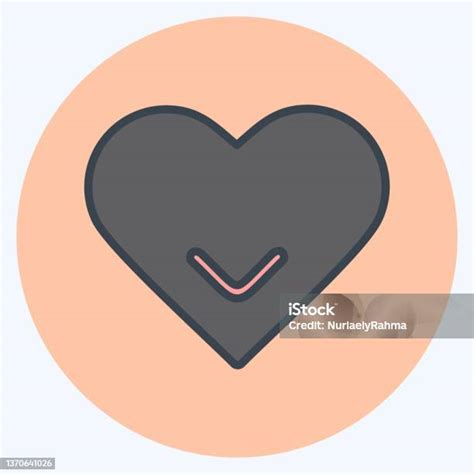 부드러운 파란색 배경에 고립 된 트렌디 한 색상 메이트 스타일의 싱글 하트 아이콘 Health에 대한 스톡 벡터 아트 및 기타