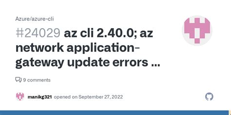 Az Cli 2400 Az Network Application Gateway Update Errors Selected