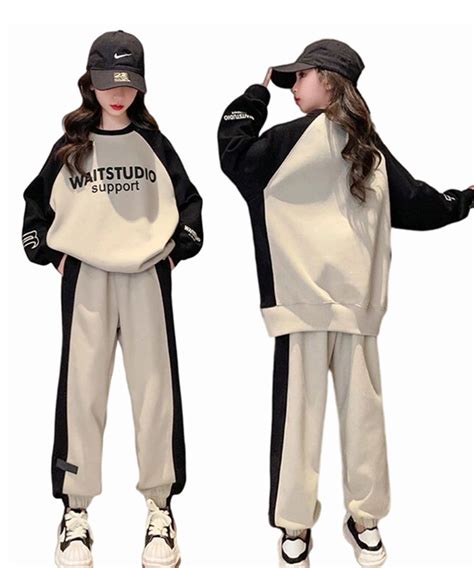 여아 라운드넥 후드티 밴딩 바지 상하세트 초등생 운동복 트레이닝복5712 에이블리