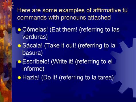 affirmative informal tú commands ppt download