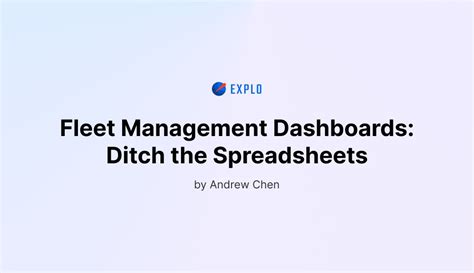 Explo On Linkedin Fleetmanagement Innovation Efficiency Datadriven Embeddedanalytics